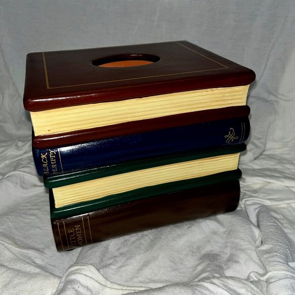 Accents | Vintage Stacked Book Tissue Box | Poshmark